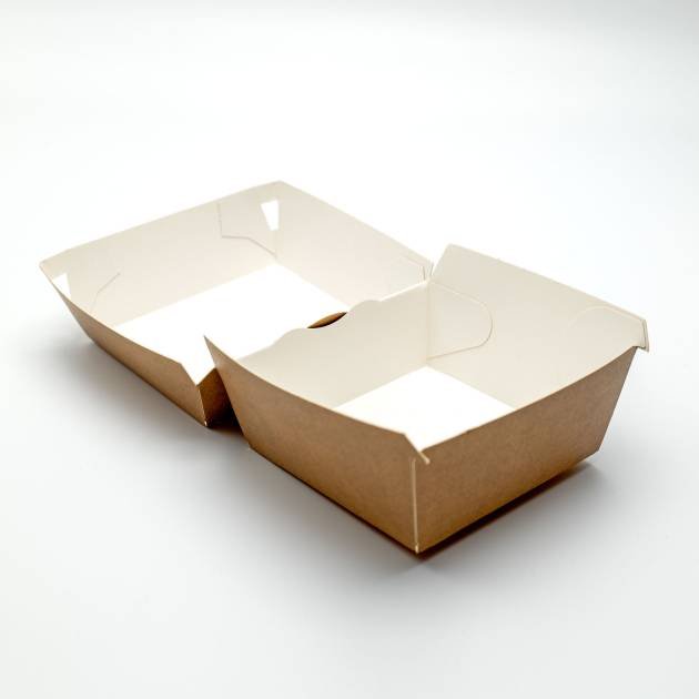 Kraft Clamshell Burger Box - Tortoba