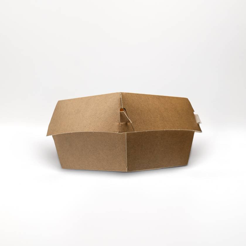 Kraft Clamshell Burger Box - Tortoba